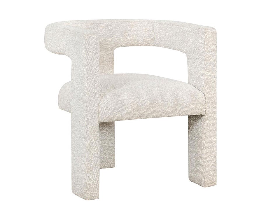 Liam White Boucle Accent Chair | Rana