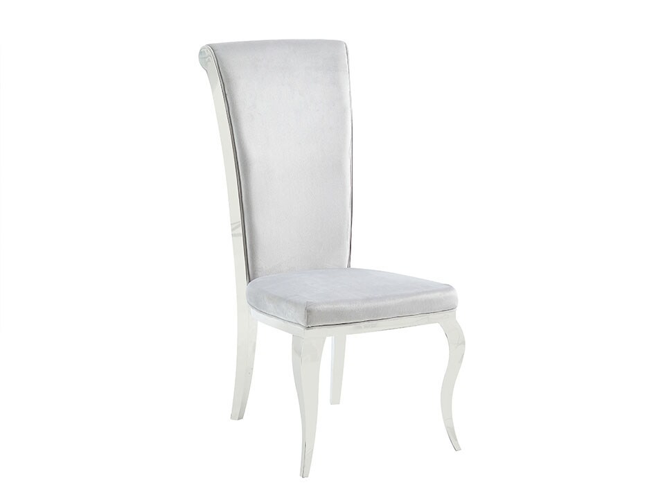 Belle Gray Velvet Side Chair | Rana