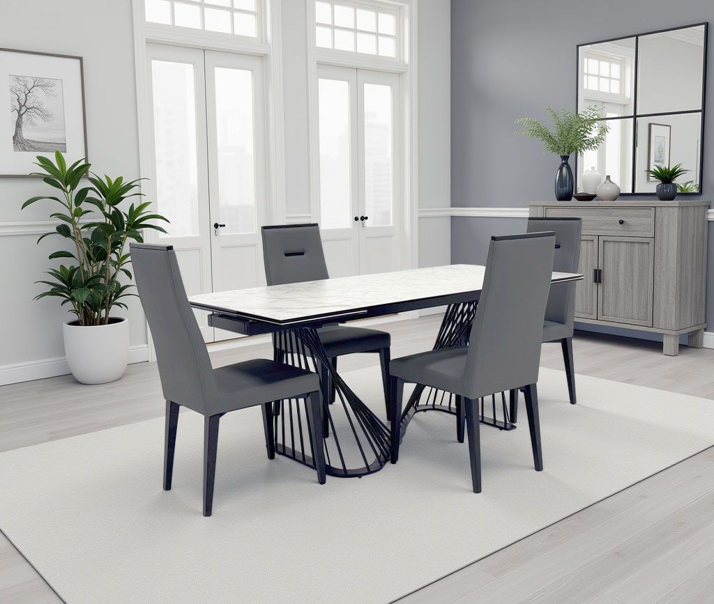 Roma Extendable Dining 5 Pcs Set | Rana
