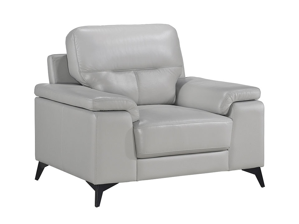 Seth Fog Leather Chair | Rana