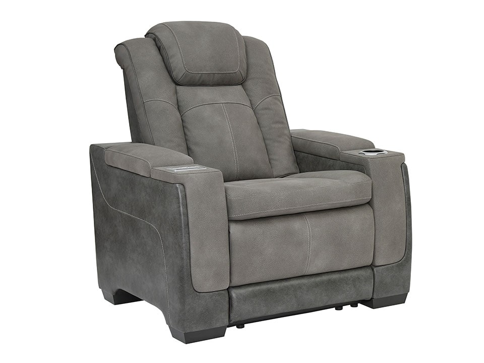 Durapella Gray Power Recliner | Rana