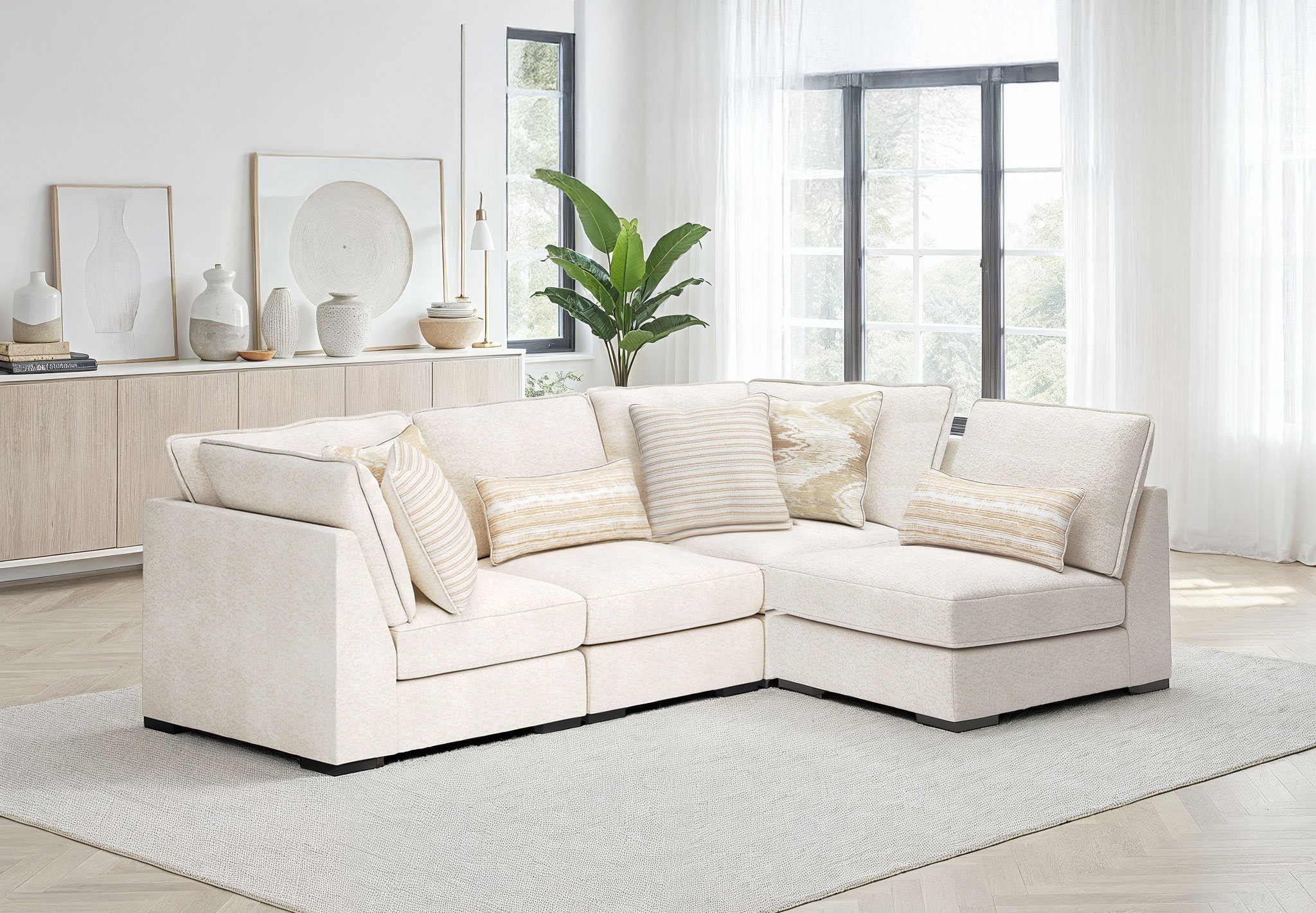 Acelynn 4 Pcs Modular Sectional | Rana