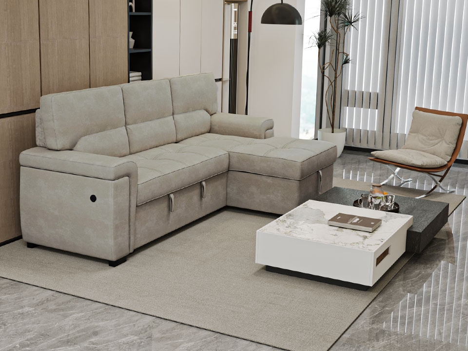 Derrick Left Sleeper Sectional | Rana