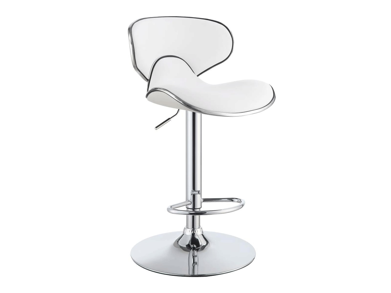 Lotus White Adjustable Bar Stools | Rana