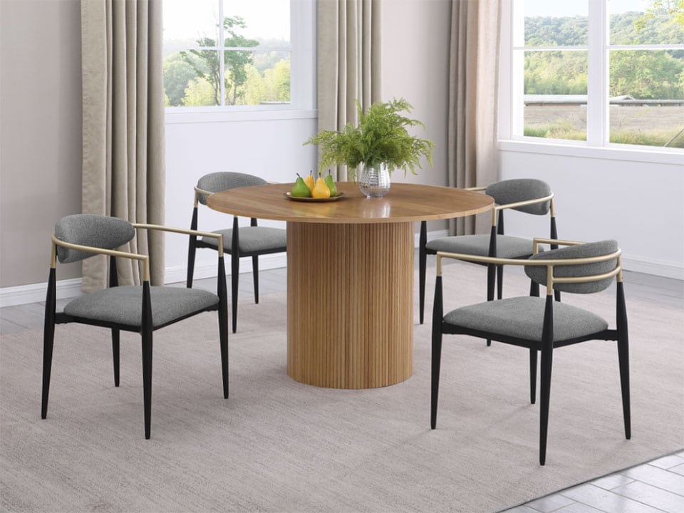 Tobias Gray Dining 5 Pcs Set | Rana